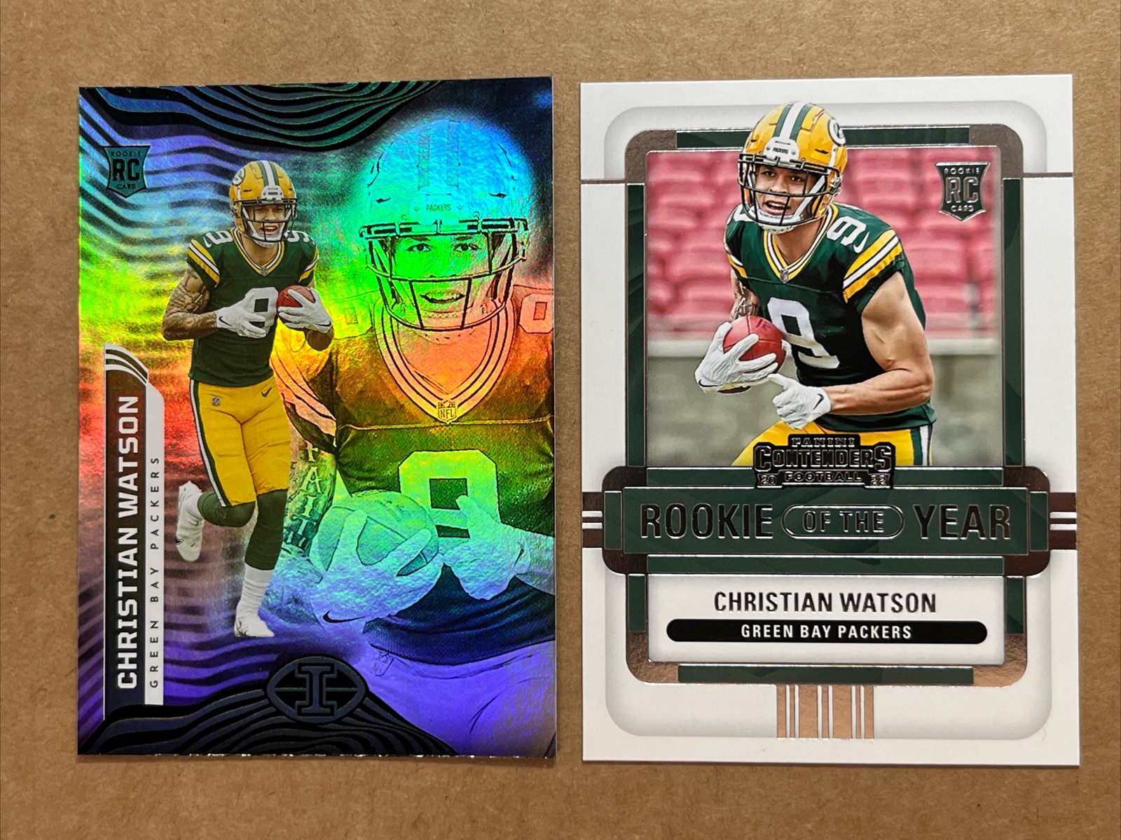 Christian Watson Rookie 2022 Panini Illusions & Contenders ROY Football ...