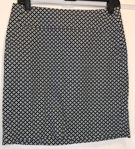 Ann Taylor Size 0 Navy Green White Geometric Pockets Women’s A-Line ...