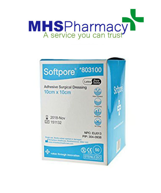 Softpore Adhesive Surgical Dressing - Water Repelant - Sterile Single ...
