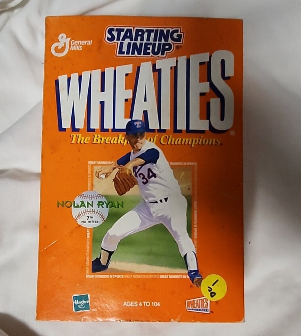 2000 Nolan Ryan Starting Lineup Figure Card Medallion Wheaties Box RARE ...