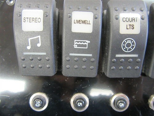 RINKER GODFREY ROCKER SWITCH / 12V OUTLET / BREAKER PANEL 9 1/2" X 4 1/ ...