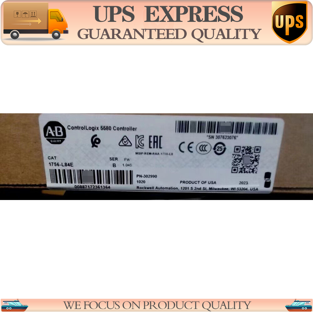 Allen-Bradley 1756-l84e /b ControlLogix Logix5580 Processor 20mb for ...