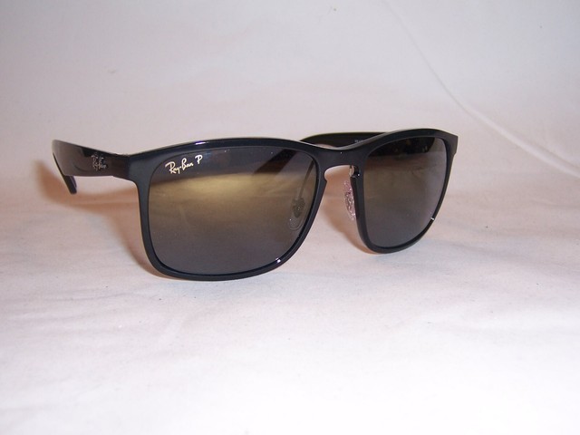 Ray-Ban RB4264 Chromance Square Sunglasses - Black Frame with Blue ...