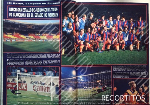 Clips H 2495 le barça barcelone fc champion d'Europe 1992koeman ...