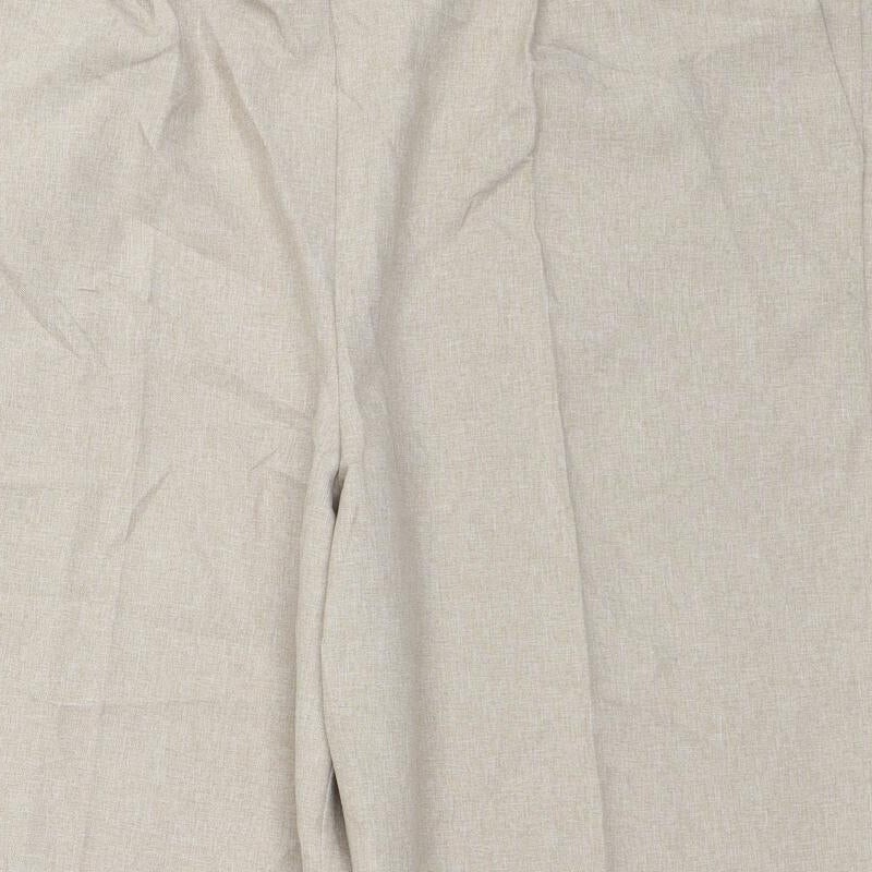 BM Collection Womens Beige Polyester Blend Capri Trousers Size 16 L23 ...