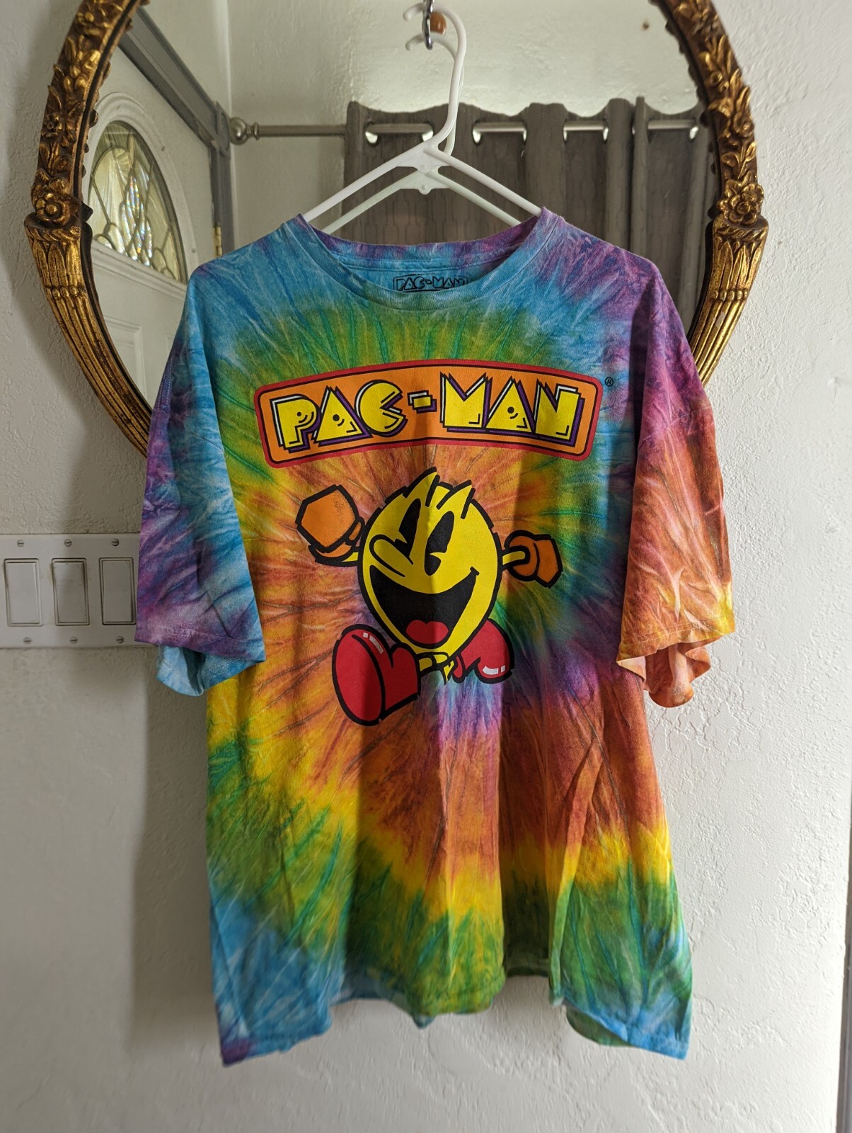 Official Namco Merch Vintage Games Pac Man Tie Dye Sh… - Gem