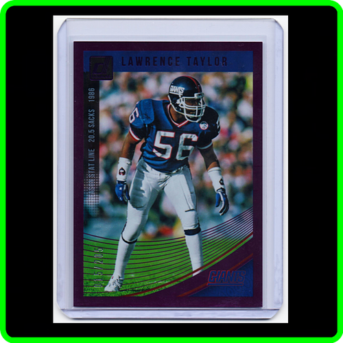 Lawrence Taylor SP /205 Stat Line Sacks Donruss NFL Card New York ...