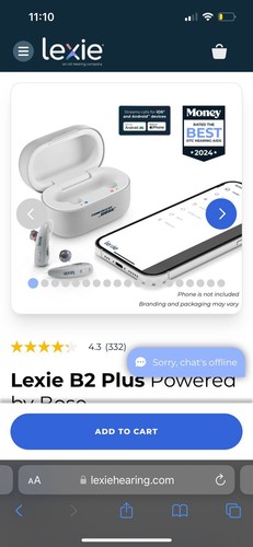 Lexie B2 plus OTC Hearing Aids by Bose Rechargeable Hearing Aids New OB ...