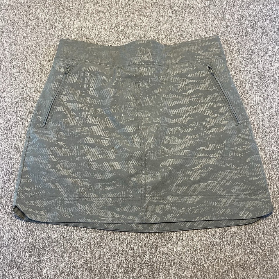 Orvis Women’s Size S Camo Skirt Skort zipper pocket drawstring Travel ...