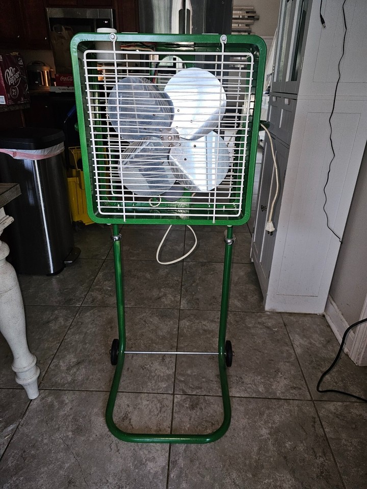 Vintage metal box fan with stand | eBay