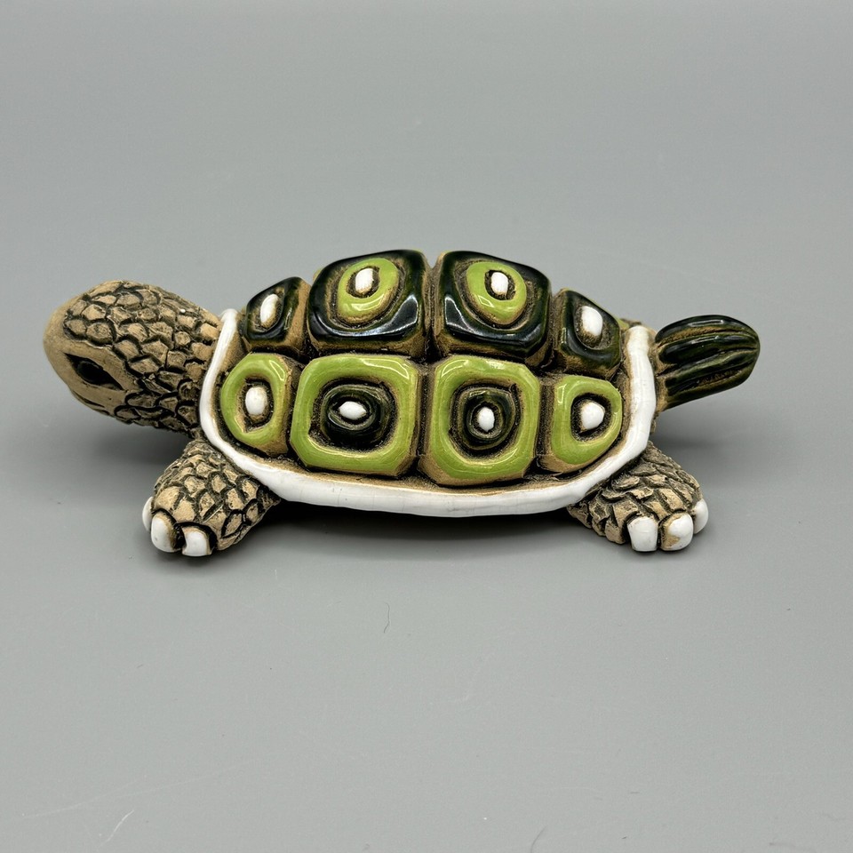 Vtg Artesania Rinconada Turtle Figurine Signed Uruguay Ceramic Glaze ...