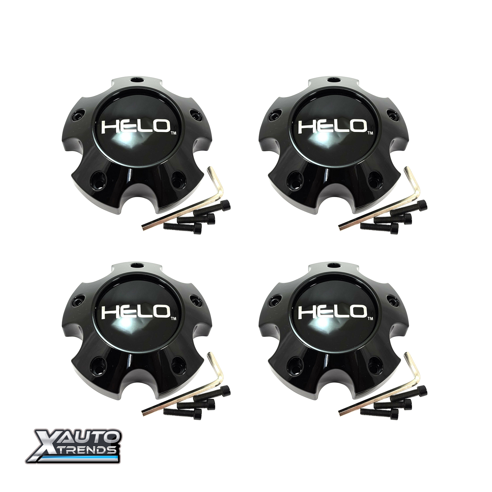 4 x Helo Wheel Center Cap Gloss Black 1079L120HE2GB-H39 | eBay
