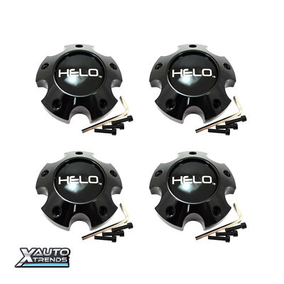 4 x Helo Wheel Center Cap Gloss Black 1079L120HE2GB-H39 | eBay