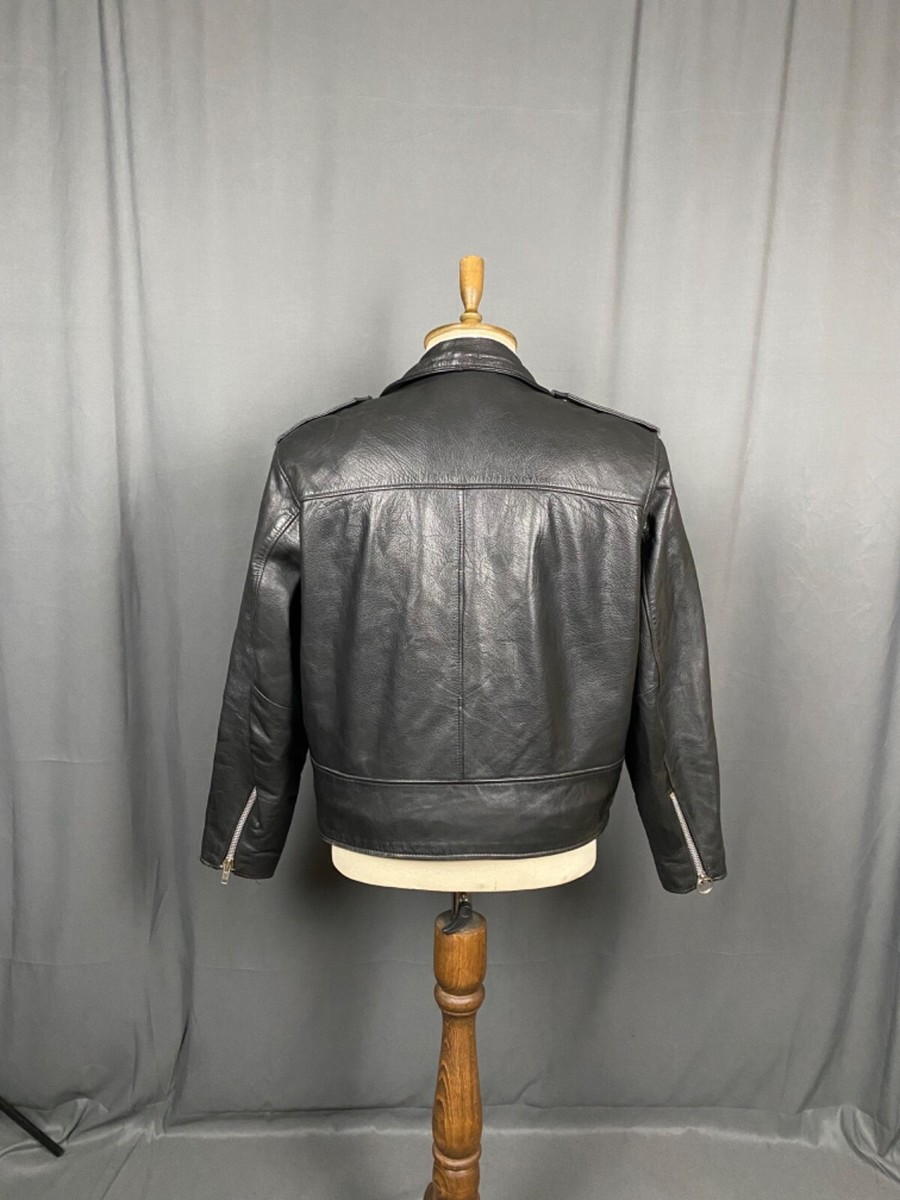 RARE! Raf Simons VTG Men's Black Leather Biker Jacket Size L RARE! Raf Simons VTG Men's Black Leather Biker Jacket Size L