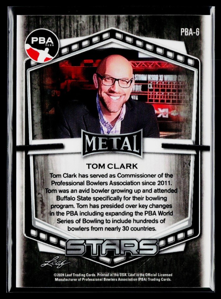 2024 Leaf Metal Stars PBA Bowling PBA-6 ~ Tom Clark ~ SILVER ICE HOLO ...