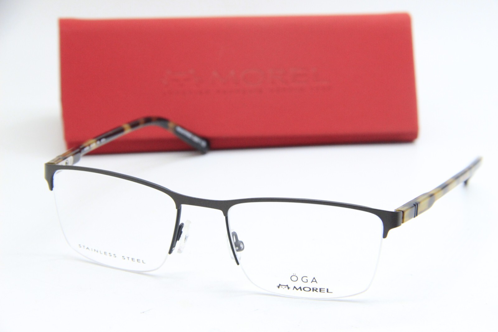 NEW MOREL OGA 10110O MT14 BLACK HAVANA AUTHENTIC EYEGLASSES W/CASE 55-20 | eBay