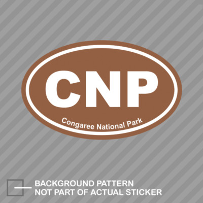 Congaree National Park Brown Oval Sticker Decal Vinyl Euro CNP | eBay