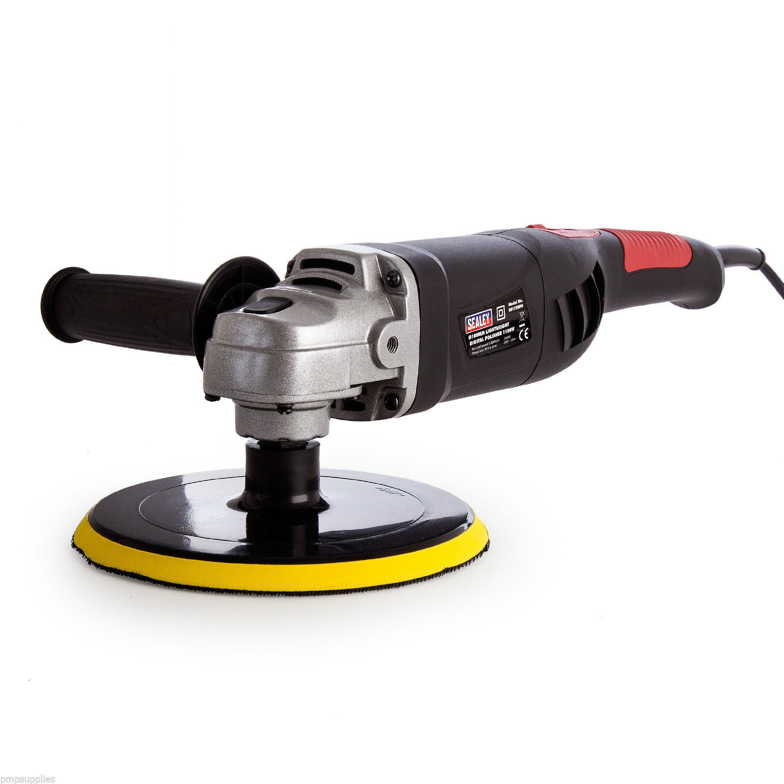 Sealey Polisher Buffer 180mm 1100W 240V Variable Speed Lightweight ...
