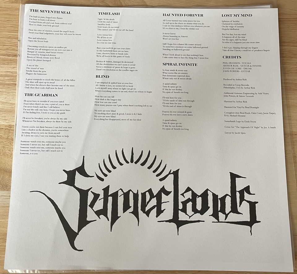 SUMERLANDS - Sumerlands 2016 Vinyl LP Limited to 300 Gold w/ Blue ...