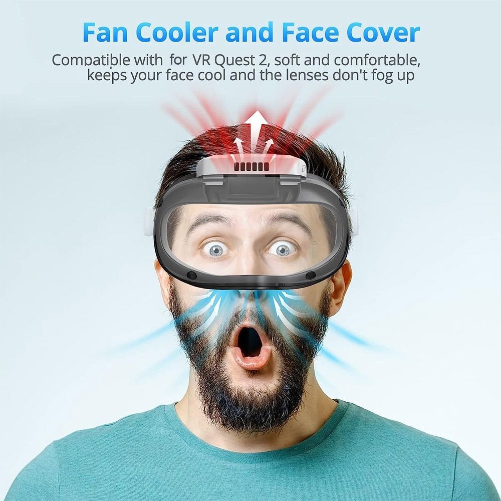 2 Air Circulation Fan VR Fan CoolingFan VR Heat Dissipation For Oculus ...