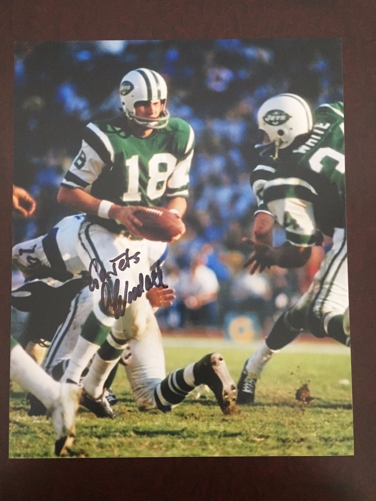 Al Woodall signed NEW YORK JETS 8 x 10 Photo NICE! | eBay