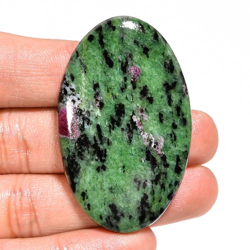 101.50Cts. 100% Natural Ruby Zoisite 51X31X6 MM Oval Cabochon Loose ...