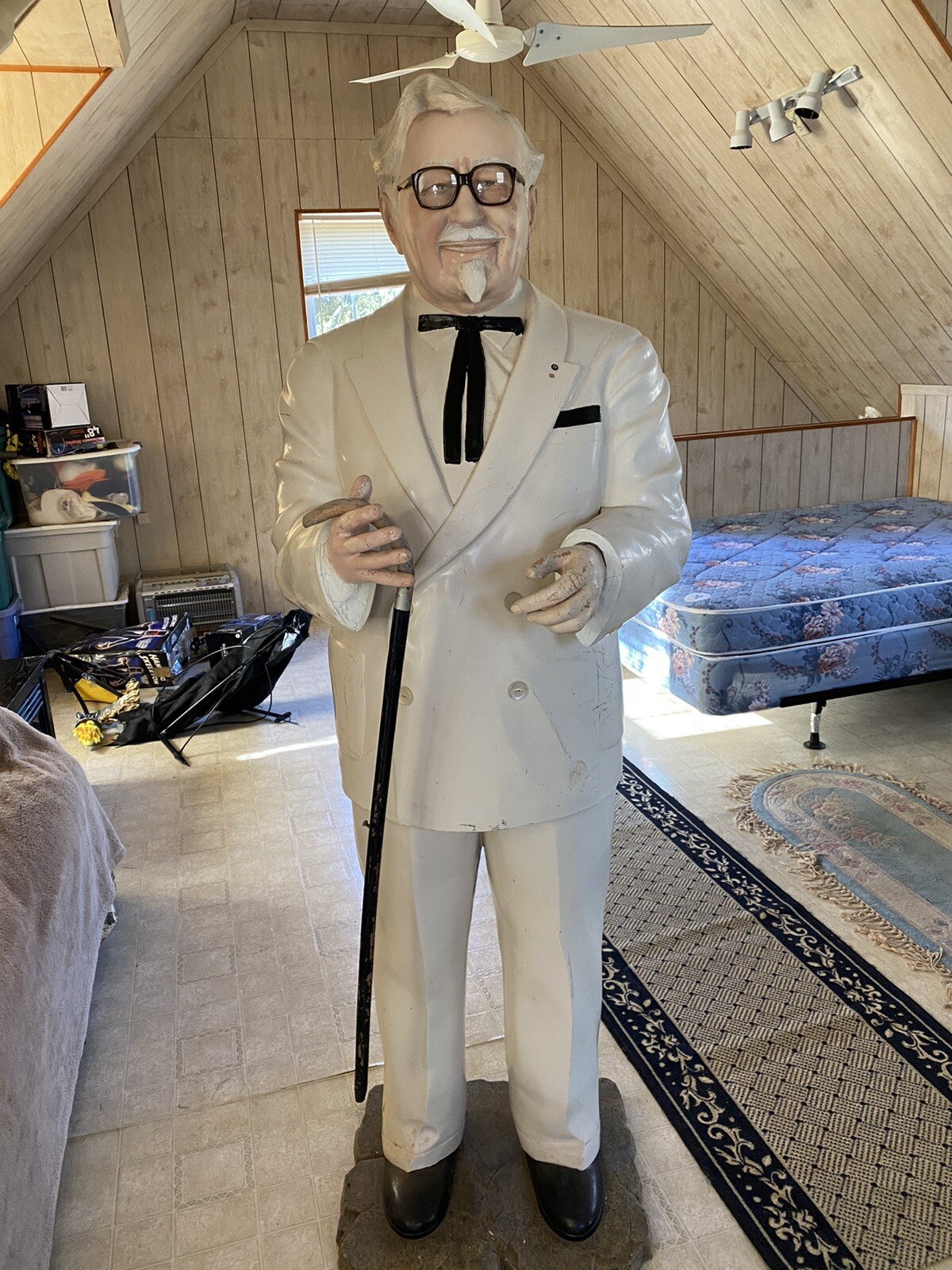 VTG KFC Kentucky Fried Chicken 6’ Colonel Sanders Advertising Statue ...