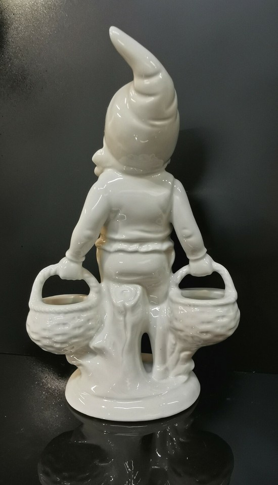 9924060-ds Porcelain Figurine Dwarf With Baskets White Wagner&Apel ...
