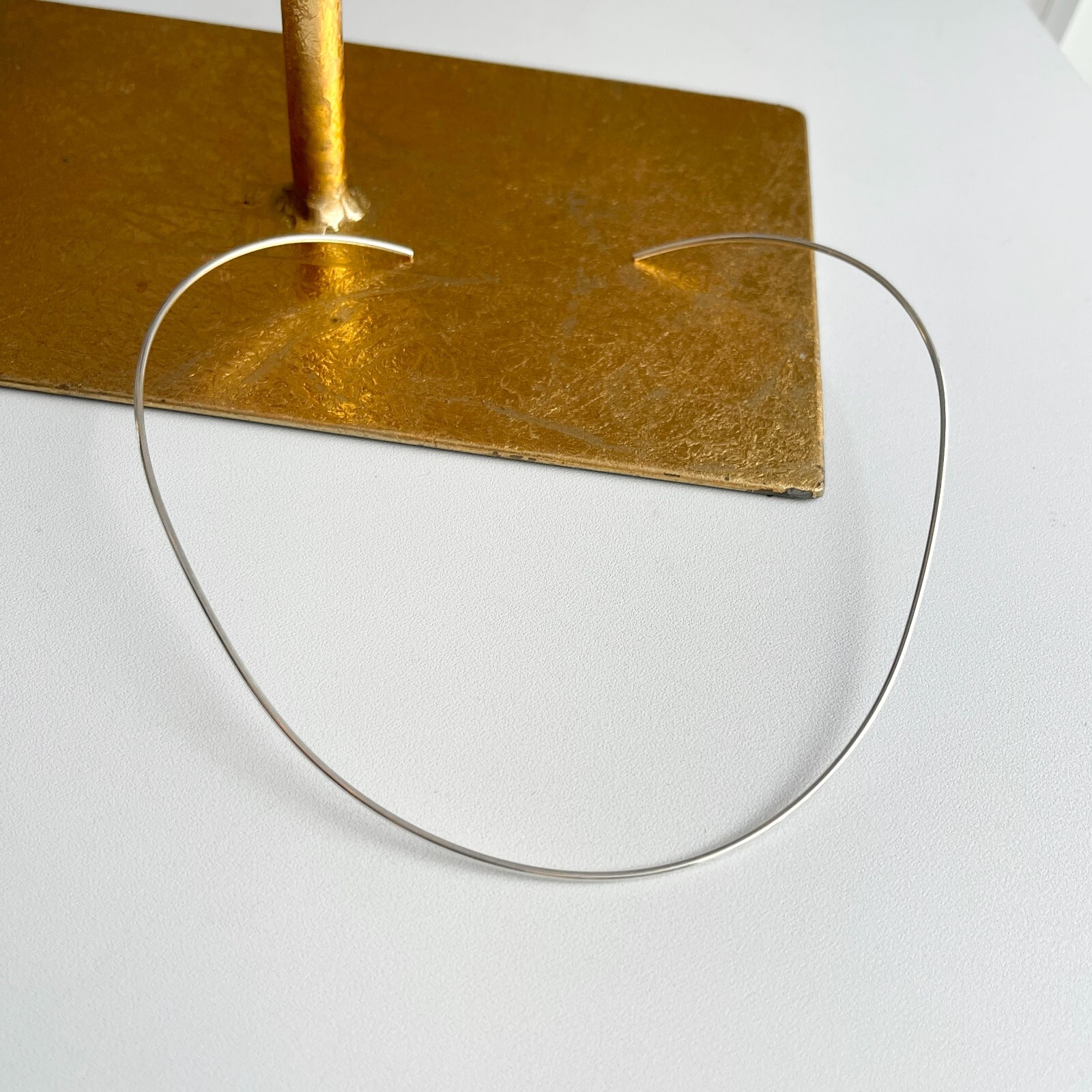 Sterling Silver Neck Wire 1.MM Curved ThinCollar Necklace No Clasp ...