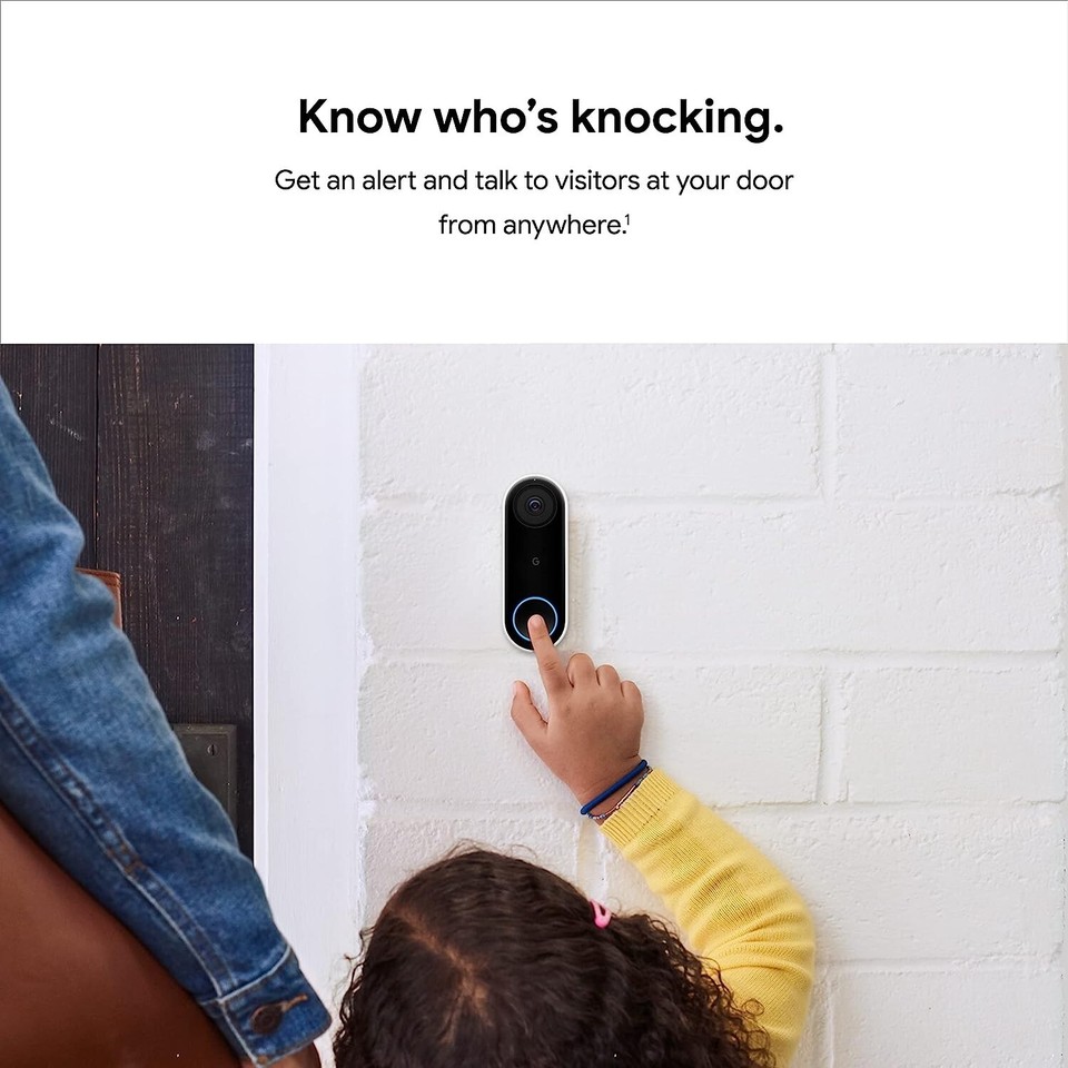 Google Nest Hello Smart Wi-Fi Video Doorbell Model: NC5100US ...
