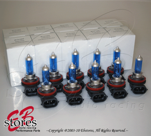 12V 100w H8 Super White 5000K Xenon Gas HID Foglight Light Bulb 10pcs ...
