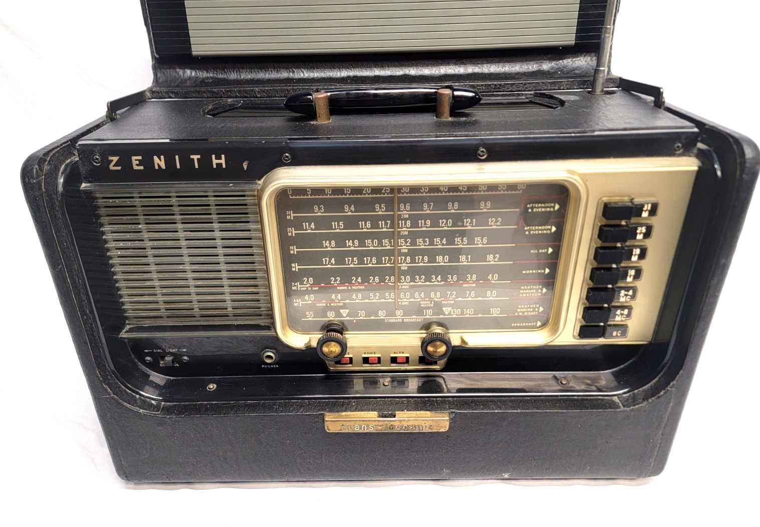 vtg. Zenith R600 Trans-Oceanic Wave Magnet Tube Radio. Working | eBay