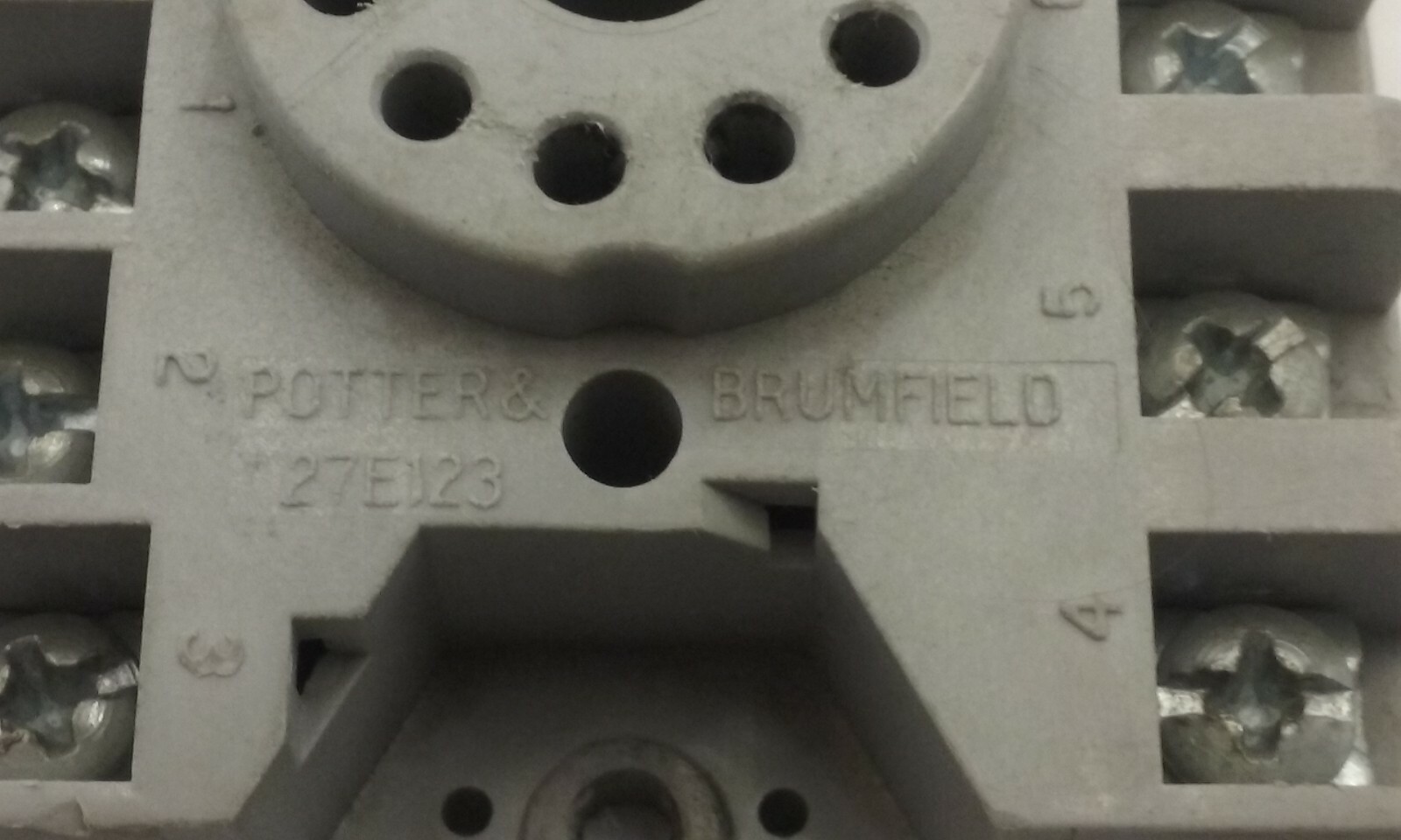 POTTER & BRUMFIELD 27E123 RELAY BASE SOCKET 10AMP 240VAC 11 PIN (LOT OF ...