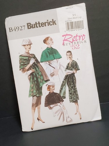 Butterick 4927 S-M-L RETRO '52 VERY EASY WRAP CAPELET Sewing Pattern ...