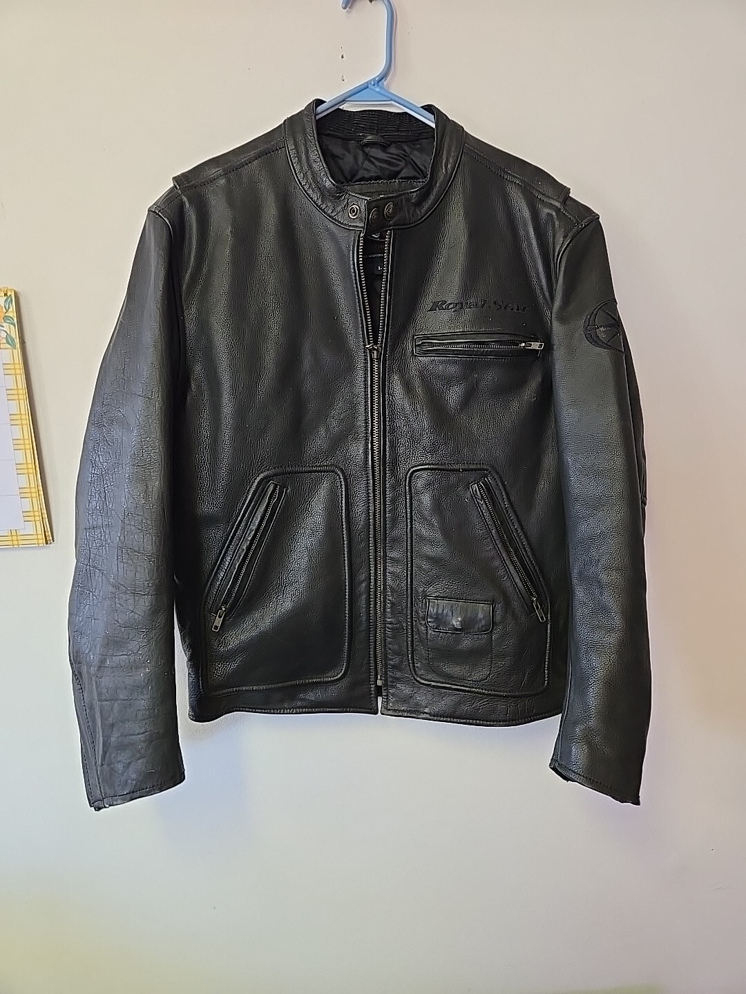 Royal Star Yamaha Leather Motorcyle Biker Jacket Mens… - Gem