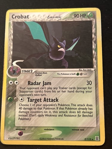 Crobat 2/113 Holo Rare EX Delta Species Pokemon Card Ultra Rare | eBay
