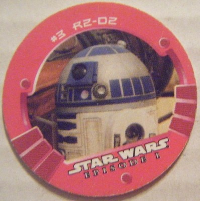 STAR WARS RARE R2-D2 Game Pog Medallion Episode 1 Taco Bell Defeat Dark ...