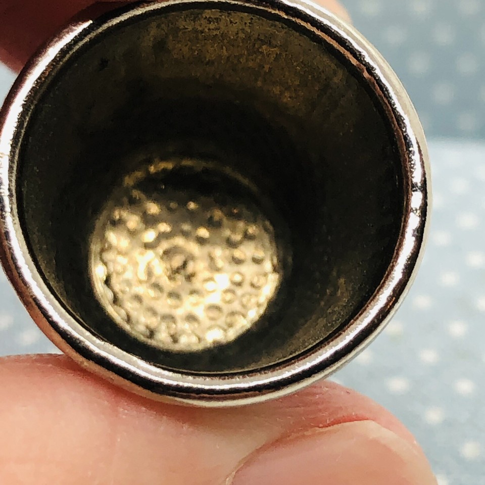 Vtg Nome Alaska Souvenir Silver Tone Metal Thimble w/ Dog Sled | eBay UK