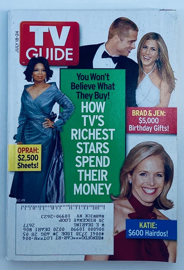 TV Guide Magazine July 18 2004 Jennifer Aniston, Brad Pitt NY Metro Ed ...