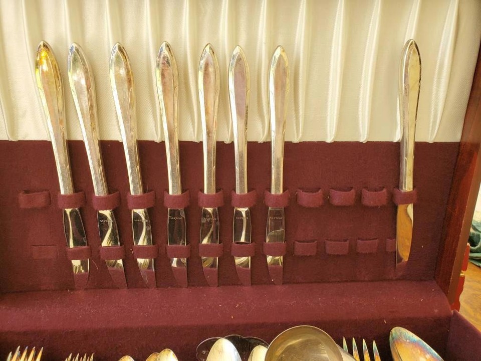 Nobility plate art deco Silver Plate Set For 8, 60 pcs, Silverware | eBay