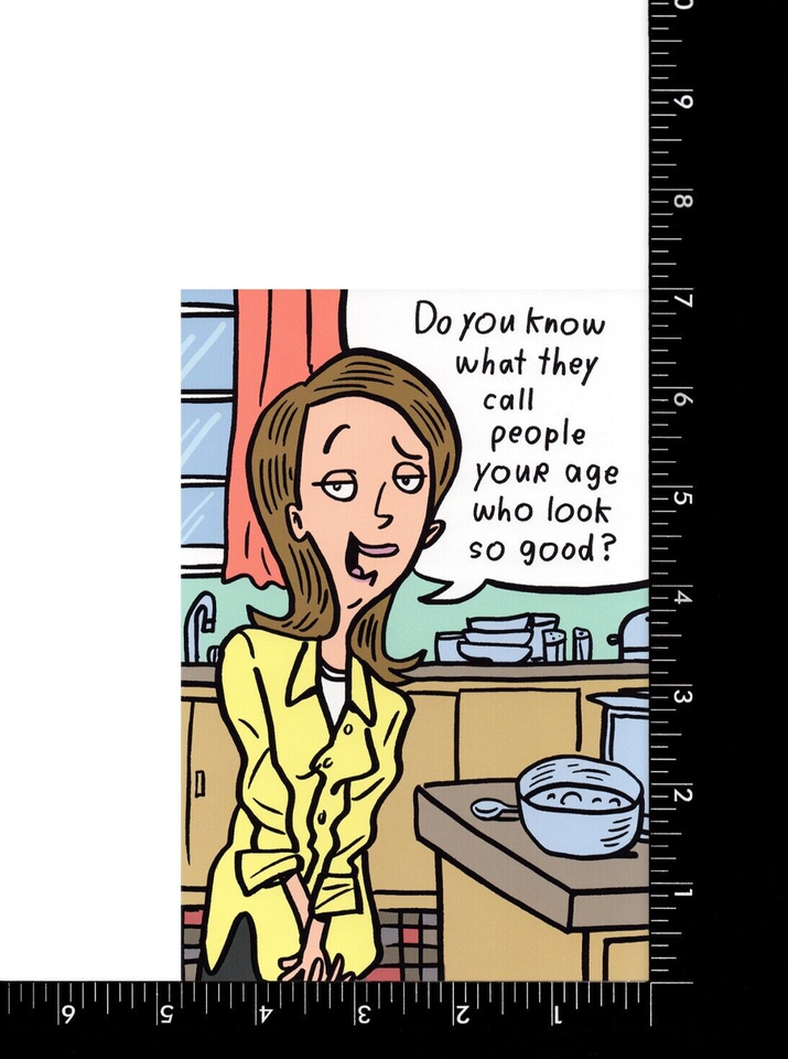 Funny Adult BIRTHDAY Card, Cartoon People Your Age Bitch by Sass ...