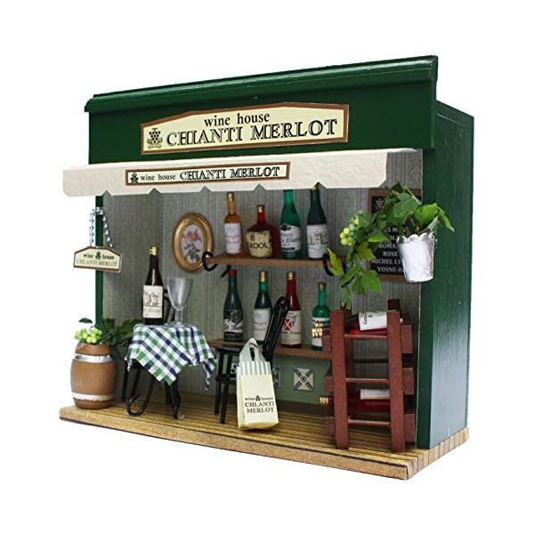 Billy Handmade Miniature Dollhouse Model Kit Corner Shop Kit Wine House ...