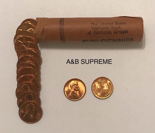 (1) Lincoln Wheat RED Cent Penny From OBW Roll Estate CHOICE-GEM Bu ...