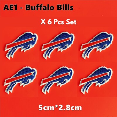 6 Pcs Buffalo Bills NFL Iron on Patch American Football Patches Free ...