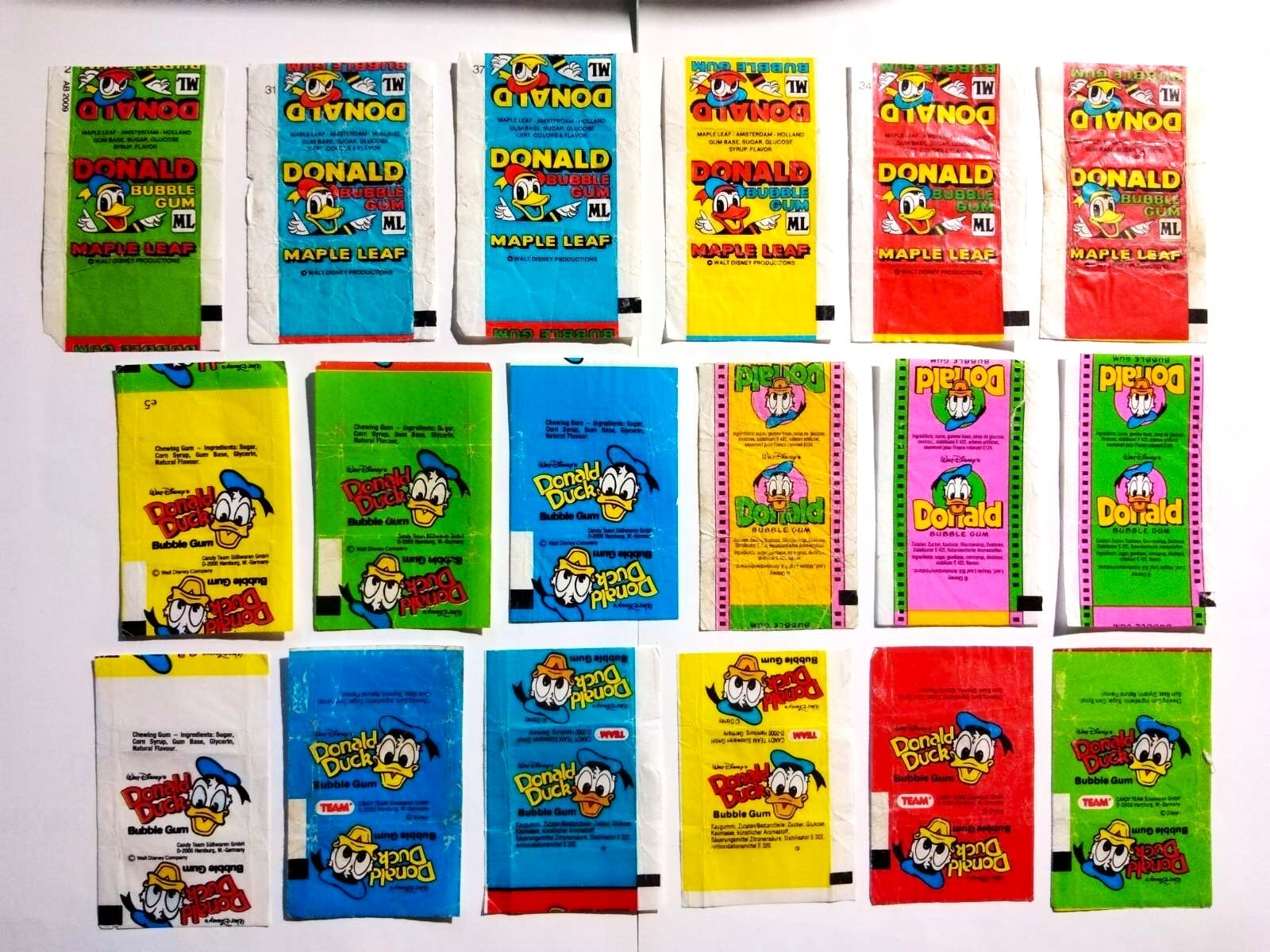 DONALD Bubble Gum WRAPPERS 38 pcs | eBay