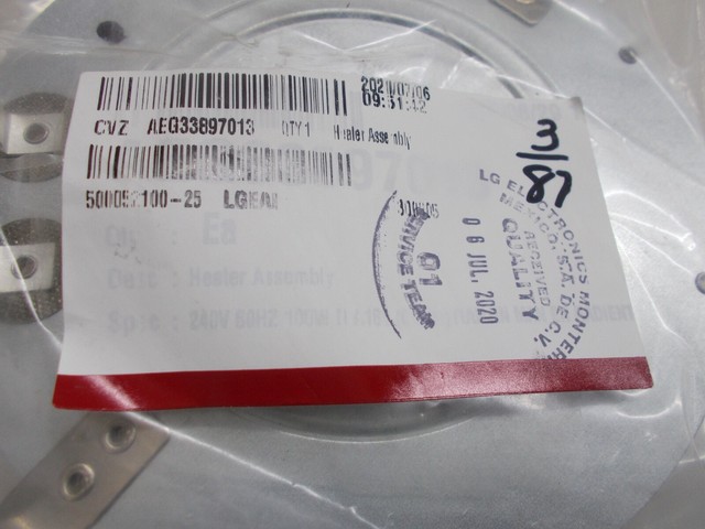 MEE62385001 OEM LG Range Radiant Surface Element for Back Left or Back ...