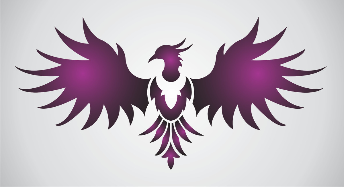 Purple Phoenix Bird