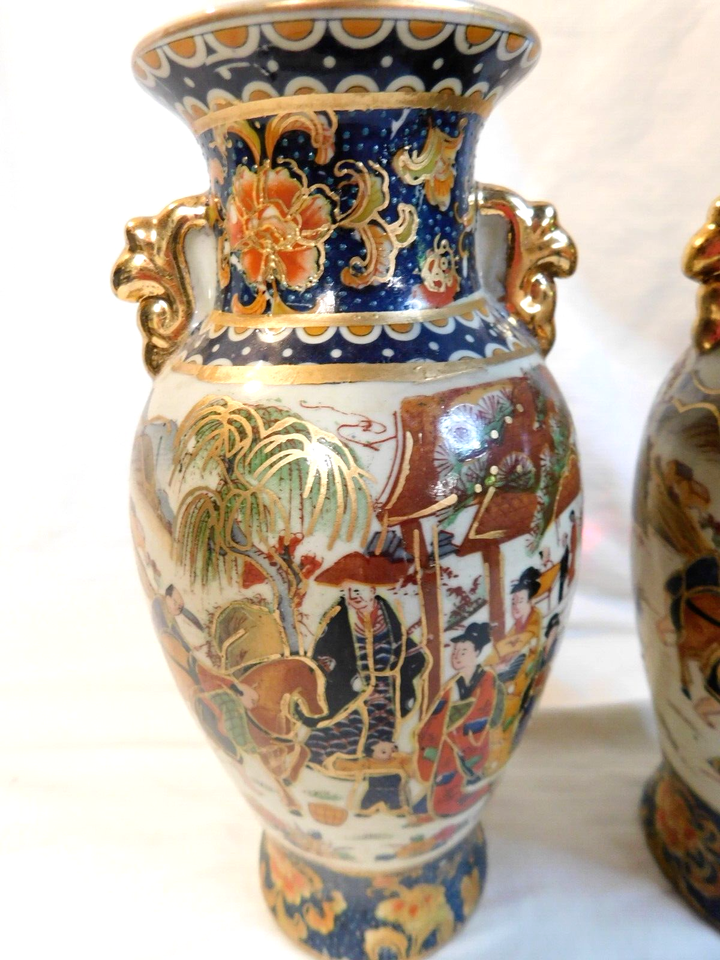 STUNNING~ZHONG GUO ZHI ZAO~ PAIR OF CHINESE VASES~MADE IN CHINA GOLD ...