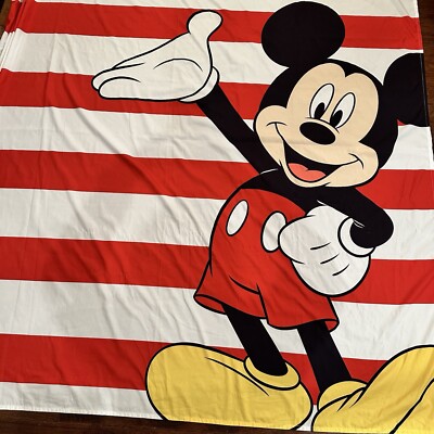Mickey Mouse Shower Curtain Disney Made in USA Red White | eBay