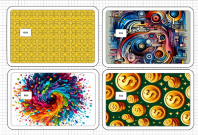 ATM Debit Credit Card Skin Sticker Chips Rainbow Swirl Coins Money ...